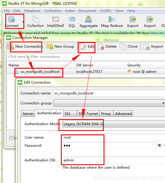 MongoDB数据库用户连接_mongocredential{mechanism=scram-sha-256, username=-CSDN博客