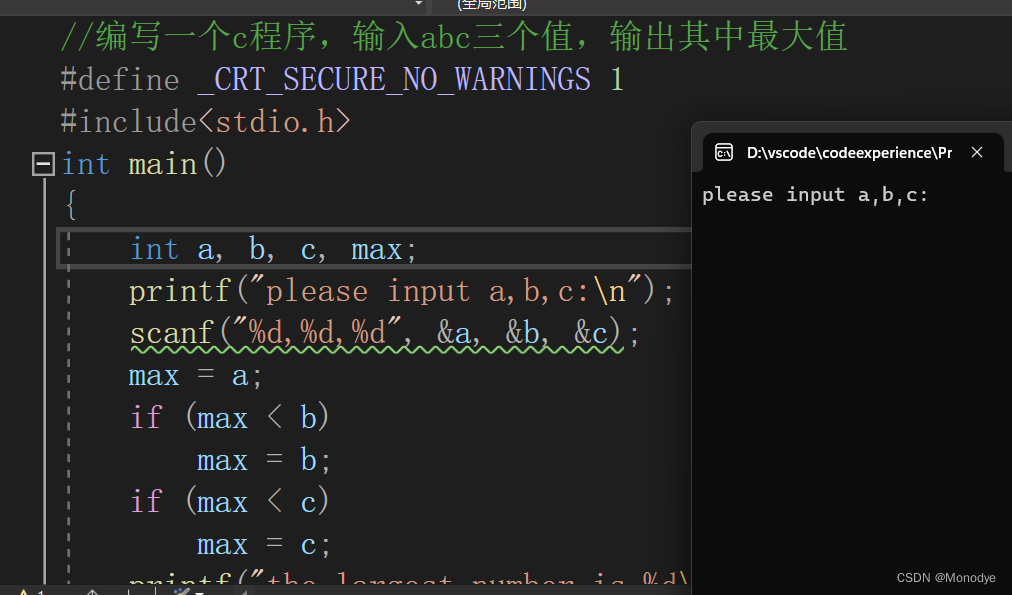 vscode中 ‘scanf‘不安全即解决方法_vscode scanf不安全-CSDN博客