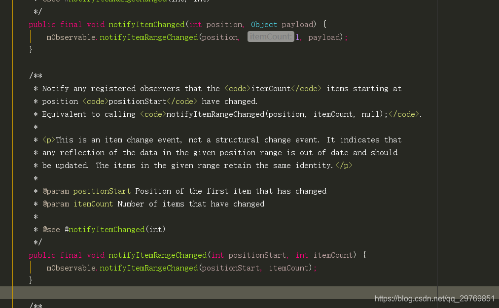 Android RecyclerView notifyItemRangeChanged() 批量更新View_android notifyitemrangechanged-CSDN博客