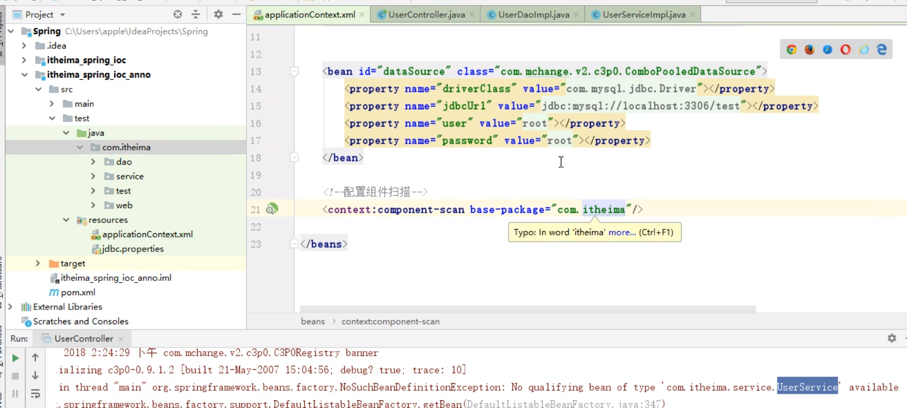 Java202304java学习笔记第六十天 Ssm Spring配置文件 原始注解入门操作2 Csdn博客