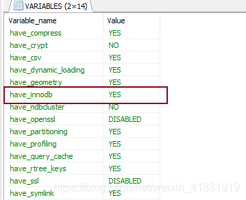 开启mysql的innodb配置或配置启动mysql过程中报错1067_show variables like 'have%-CSDN博客