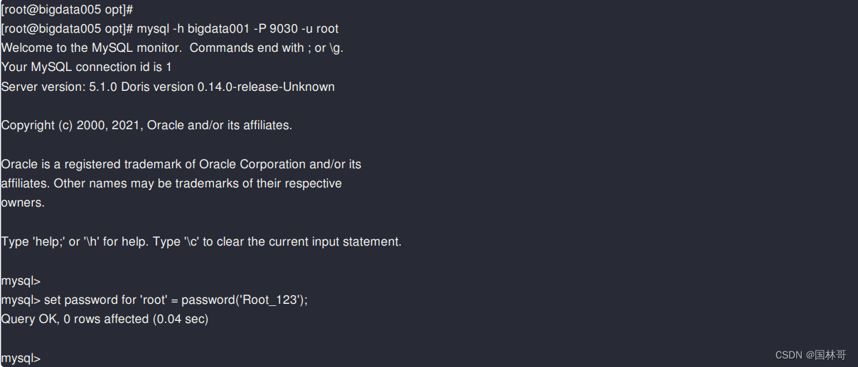Apache Doris基本使用指南_doris设置密码-CSDN博客