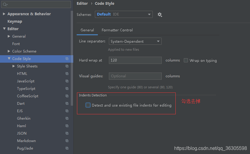 解决：WebStorm设置Tab键的缩进不生效_webstorm code style设置无效-CSDN博客