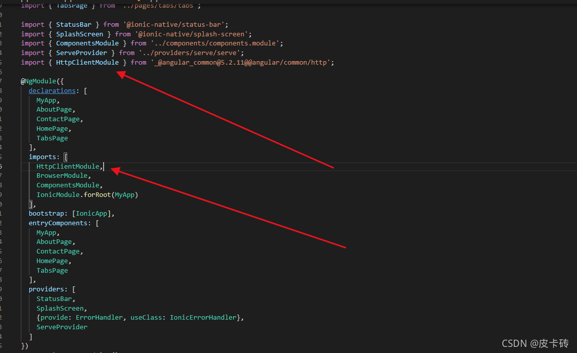 新建 ionic providers core.js:1449 ERROR Error: Uncaught (in promise): Error: StaticInjectorError ...