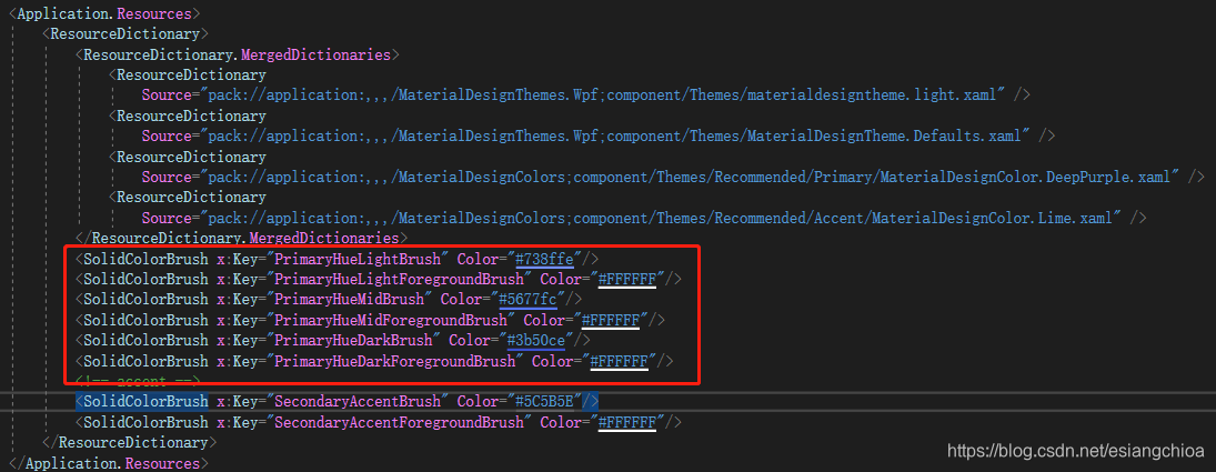 WPF MaterialDesign 主颜色修改_materialdesign修改主题颜色wpf-CSDN博客