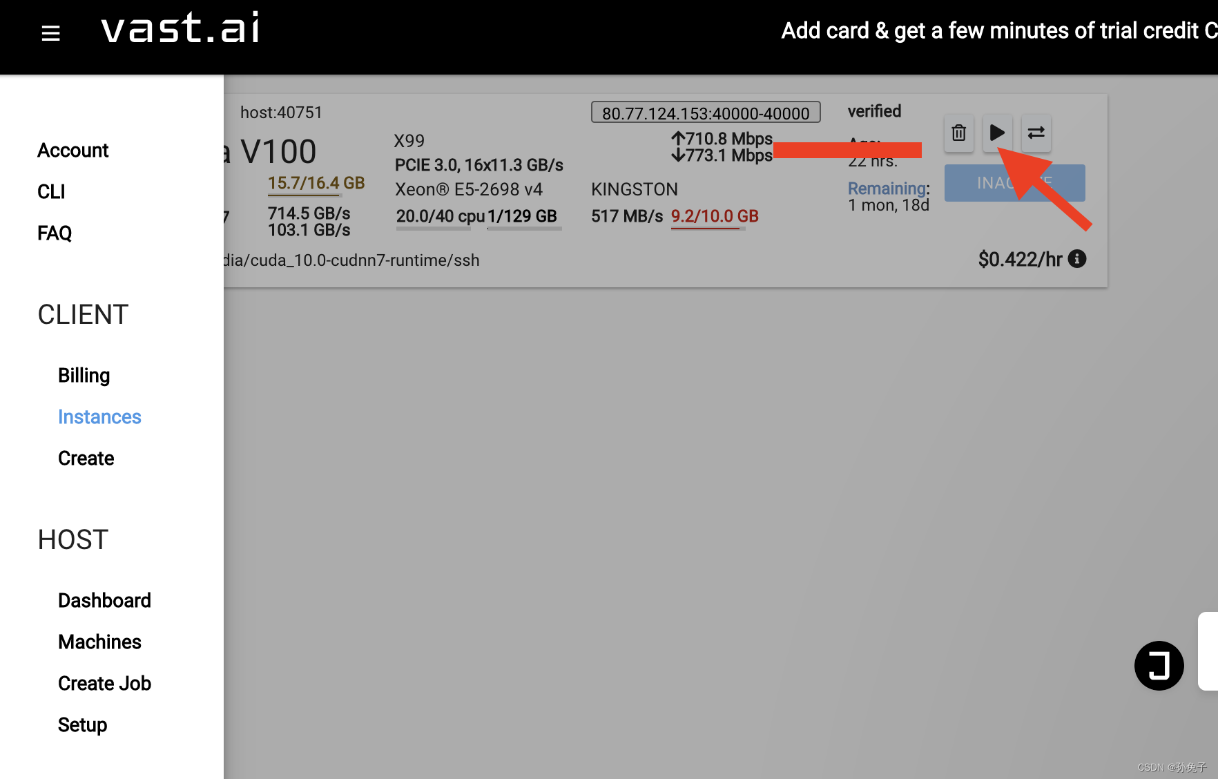 Mac pro 租用服务器整体流程 Vast.ai_macos服务器租赁-CSDN博客