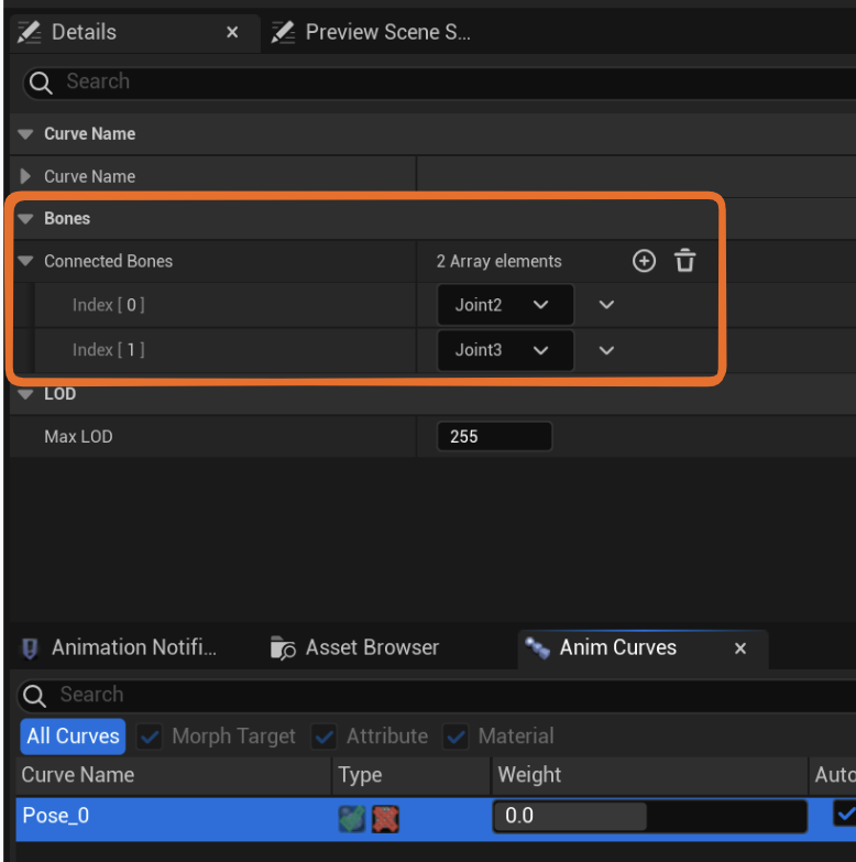 Unreal MorphTarget Connect Bone & MetaData Curve功能学习_morph target curves-CSDN博客