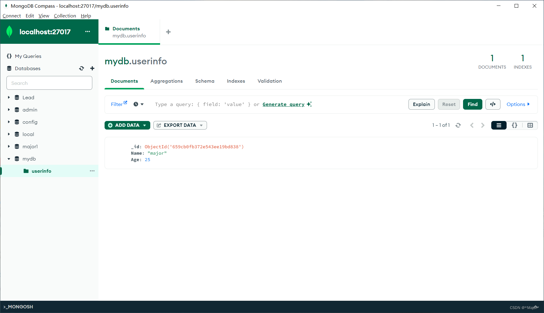 C#与MongoDB数据库-CSDN博客