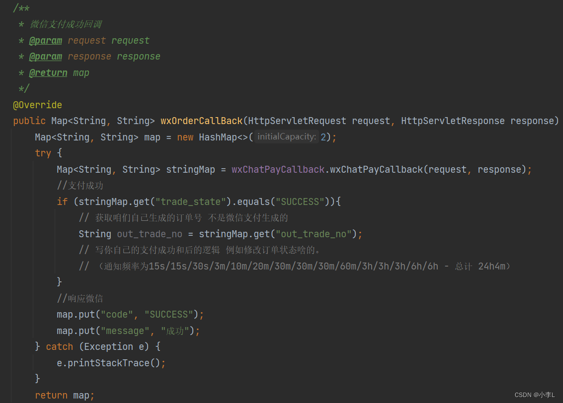SpringBoot 整合微信支付v3， 小程序jsapi支付和退款。_微信jsaip支付 回调demo-CSDN博客