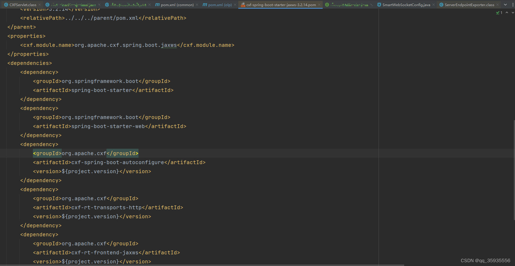 springboot 集成 cxf 报javax.websocket.server.servercontainer not available-CSDN博客