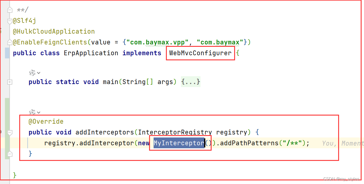 拦截器添加以及注册_public void addinterceptors(interceptorregistry re-CSDN博客