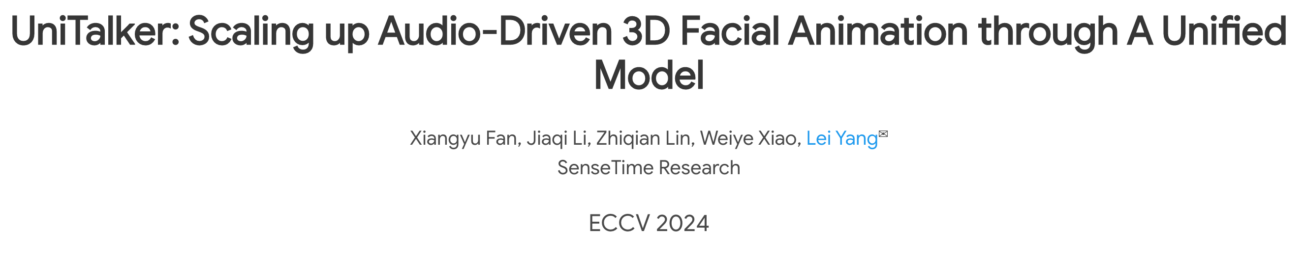 ECCV2024｜商汤发布3D面部动画系统UniTalker：通过统一模型扩展音频驱动的 3D 面部动画-CSDN博客