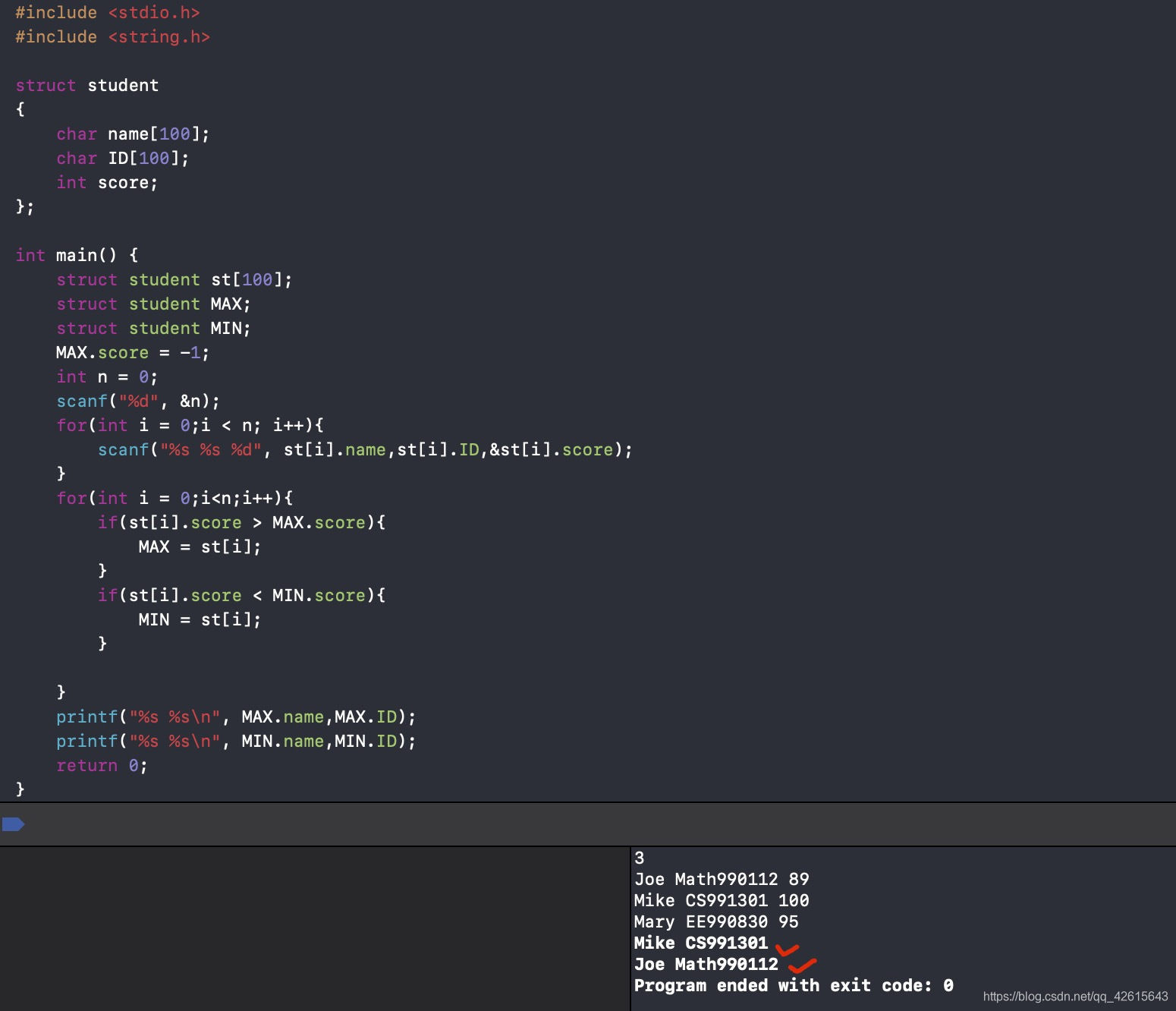 PAT乙级1004 用C语言进行编程_pat乙级1004c语言-CSDN博客