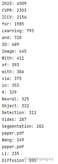 CVPR2023、ICCV2023论文题目汇总及词频统计_cvpr2023统计-CSDN博客