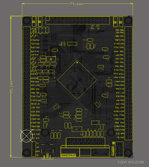 基于stm32f407zet6单片机最小系统评估板硬件（原理图pcb）工程文件，ad09设计的工程文件stm32f407zet6最小系统 Csdn博客 5566