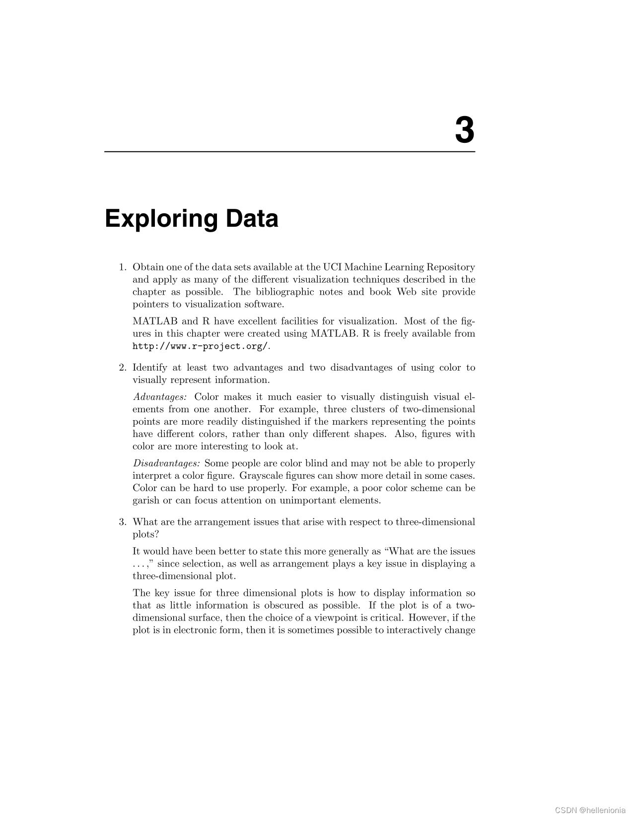 【数据挖掘导论课后习题答案】第3章 Exploring Data(含英文原版)数据挖掘导论第三章 Csdn博客