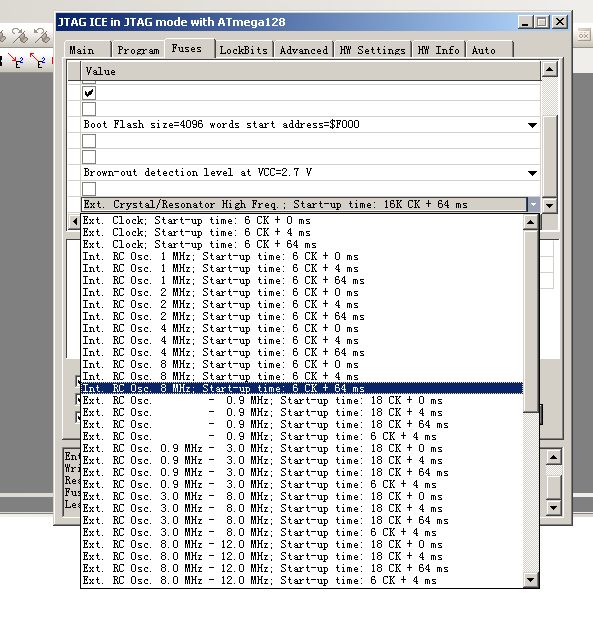 Atmega128 AVR Studio熔丝位(Fuse)设置_atmega128a使用avr studio烧录时fuses页面boden设置-CSDN博客