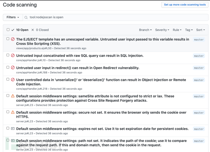 如何使用njsscan识别Node.JS应用中的不安全代码_nodejsscan-CSDN博客