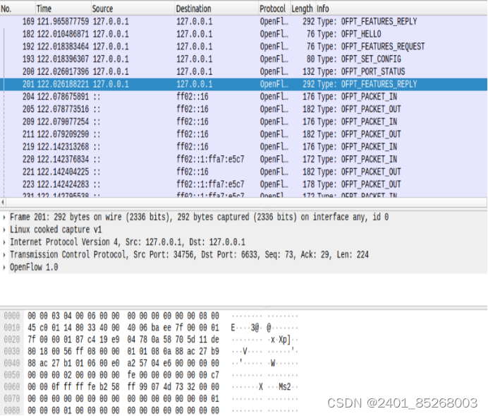 OpenFlow协议分析实践_ubuntu使用wireshark工具抓包openflow v1-CSDN博客