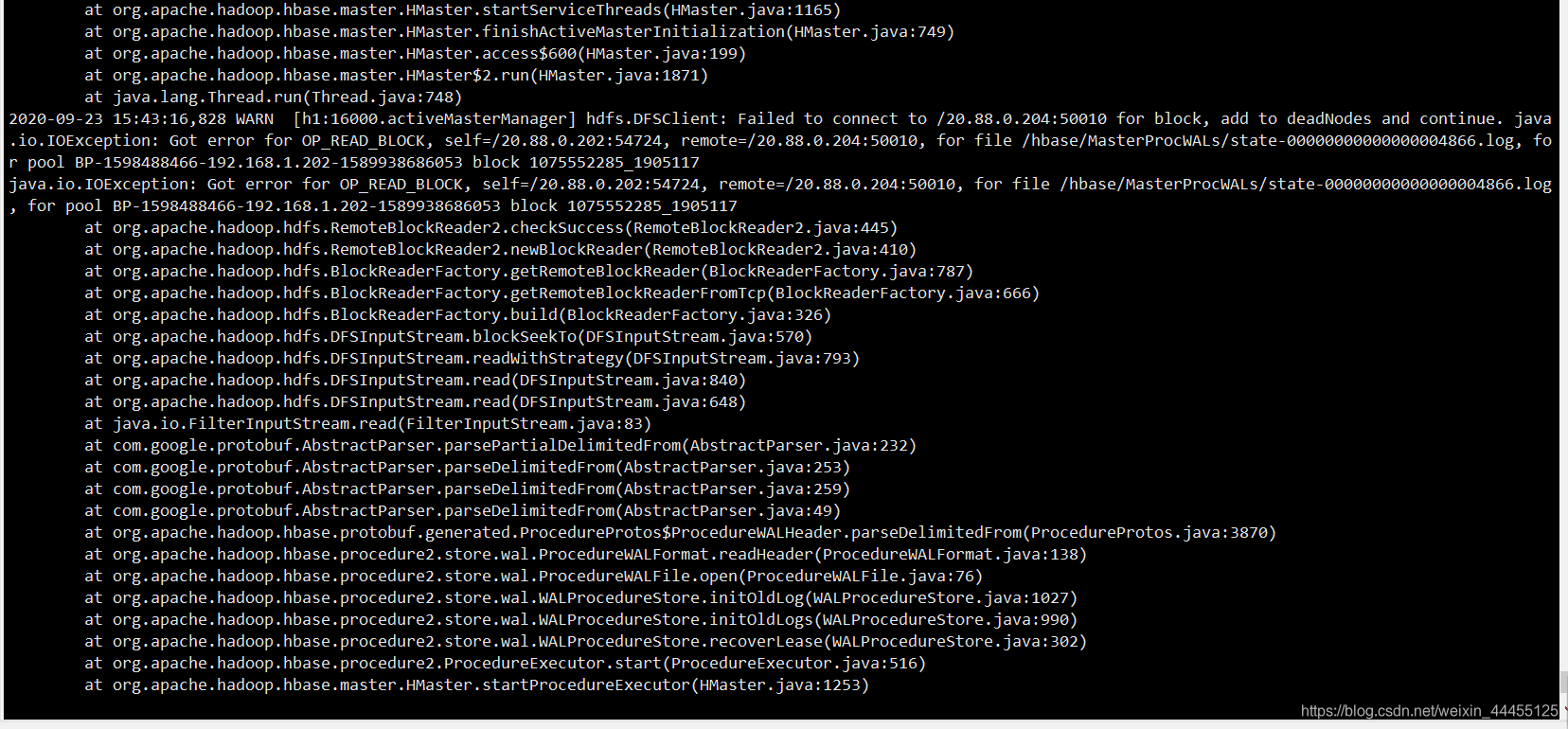 HBASE重启报错add to deadNodes and continue.-CSDN博客