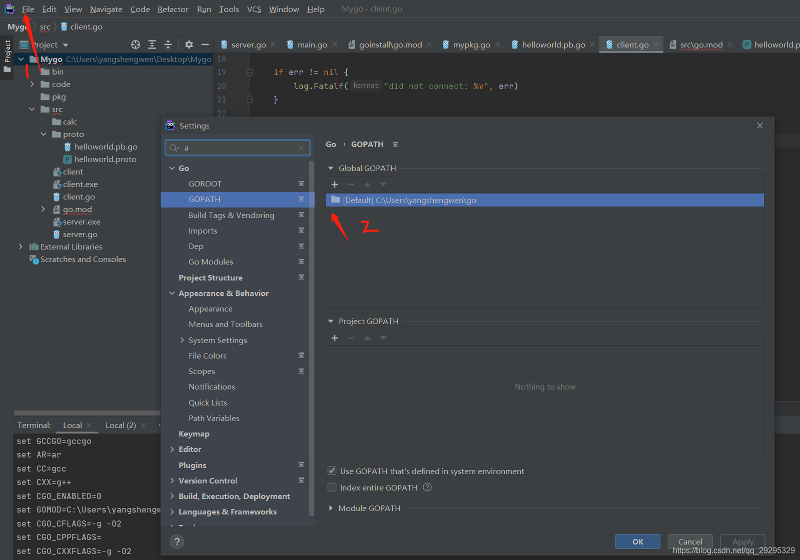 goland去掉gopath，用go module编译配置go项目_如何去除gopath,让go get下载到当前项目目录下面-CSDN博客