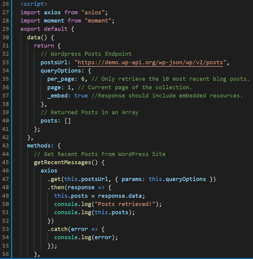 wordpress vue_Vue和WordPress —从您的WordPress网站轻松检索博客文章-CSDN博客