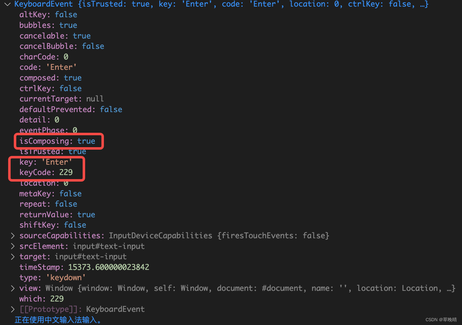Mac系统下区分中文输入法回车与提交事件_event.iscomposing-CSDN博客