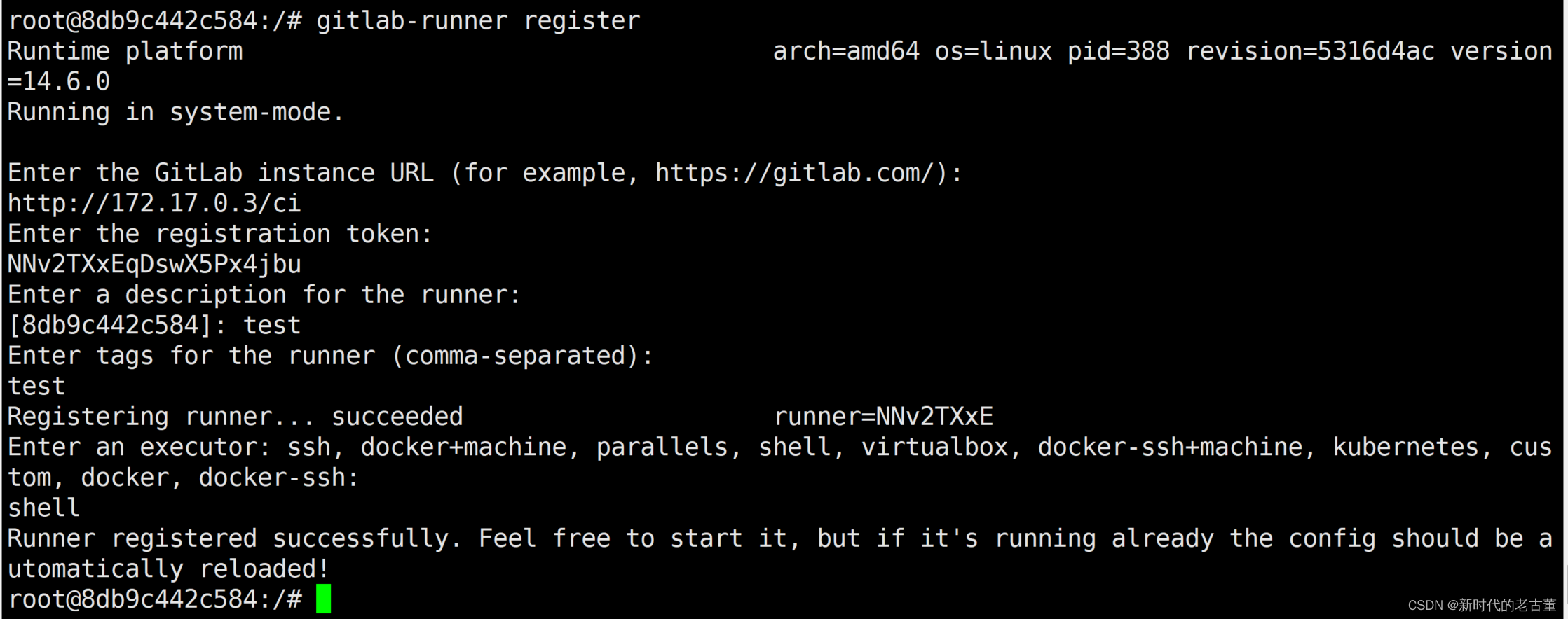 gitlab-runner 注册失败_panic: failed to register the runner. you may be h-CSDN博客