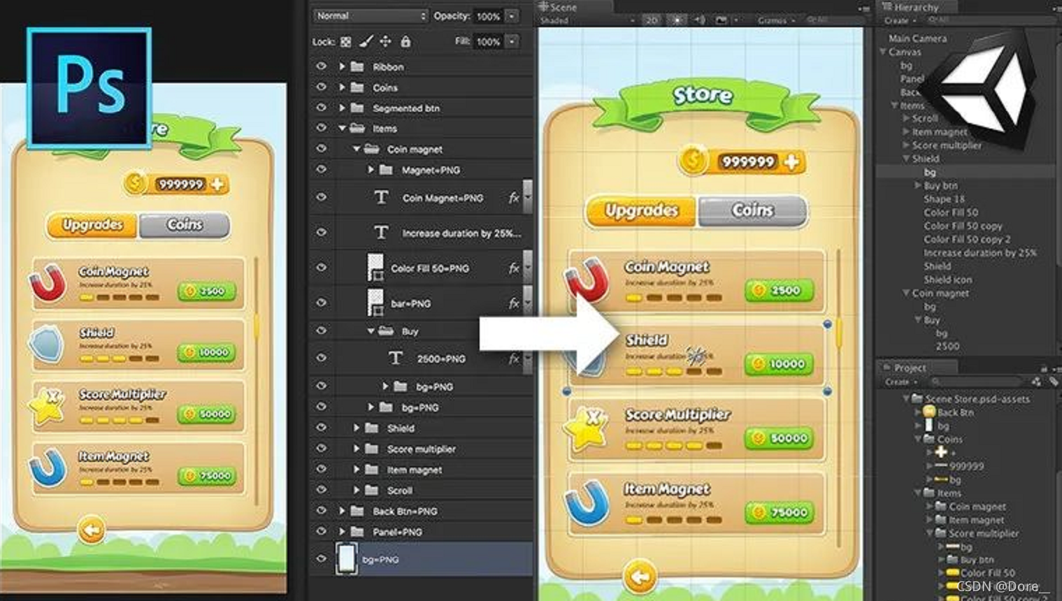 Psd 2 Unity uGUI Pro一个超级易于使用的插件，可以在几分钟内将PSD导入到带有定位和排列层的Unity中。_psd 2 ugui pro下载-CSDN博客