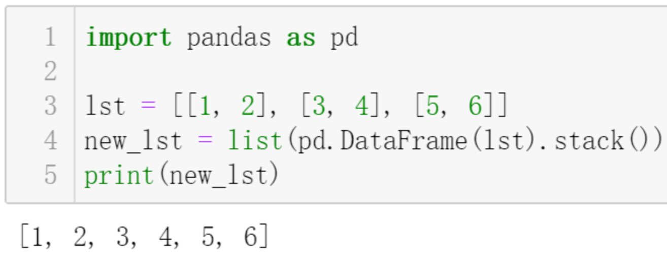 Python将多维列表「拉伸」为一维列表的10种方式python多维列表变一维列表 Csdn博客 3892