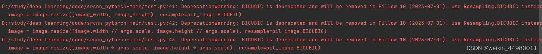 DeprecationWarning: BICUBIC is deprecated and will be removed in Pillow ...