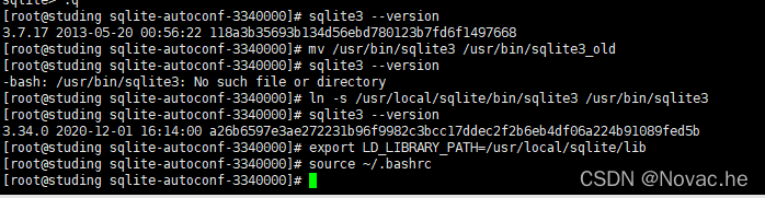Centos上更新Sqlite数据库的方法_sqlite c library too old-CSDN博客
