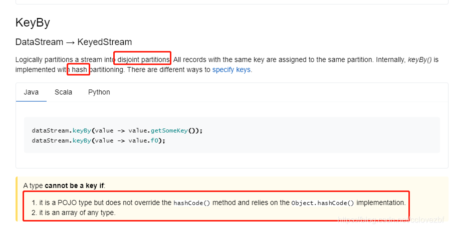 flink官网学习之-keyby_flink对一个pojo对象进行keyby,需要重写hashcode么-CSDN博客