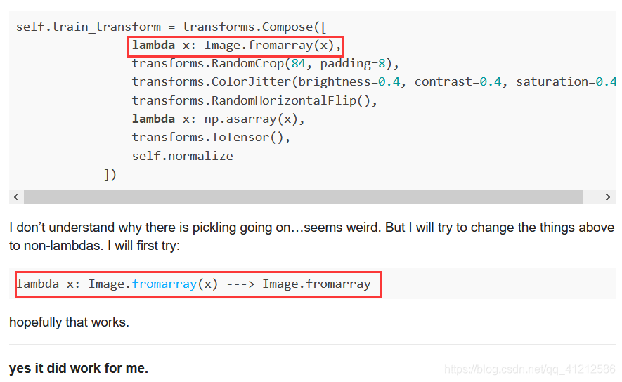 报错AttributeError: Can‘t pickle local object ‘MiniImagenet.__init__.＜locals＞.＜lambda＞‘解决办法 ...