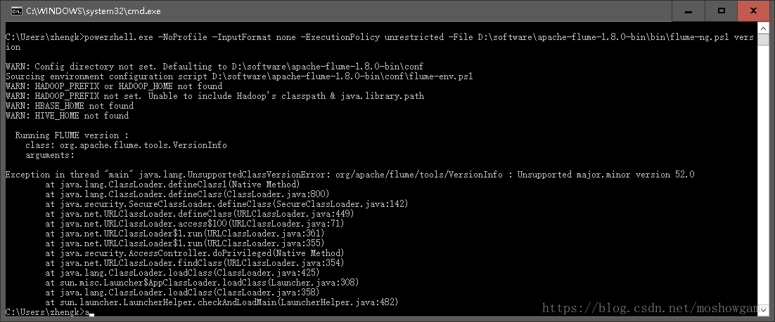 Windows配置并运行Flume的教程_running flume agent : class: org.apache.flume.node-CSDN博客