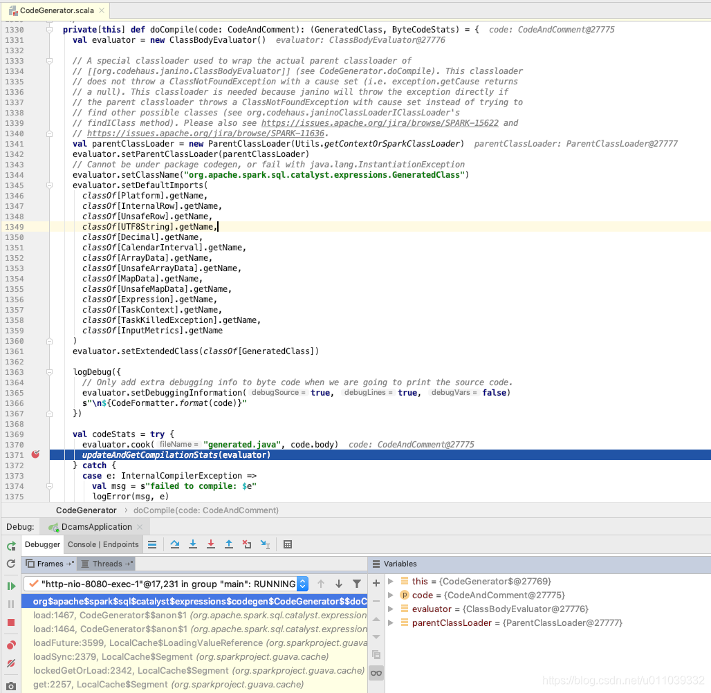 72 java.lang.NoClassDefFoundError: org/codehaus/janino/InternalCompilerException_org.codehaus ...