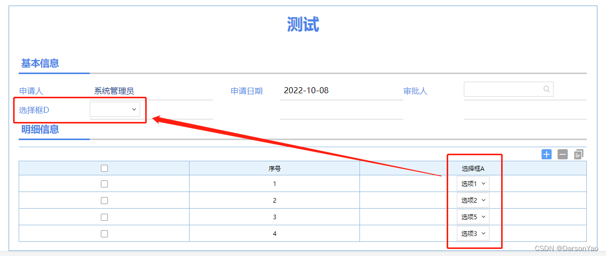 泛微oa E9之明细表选择框，选项带出主表审批人 Javascript Darsonyao 2048 Ai社区