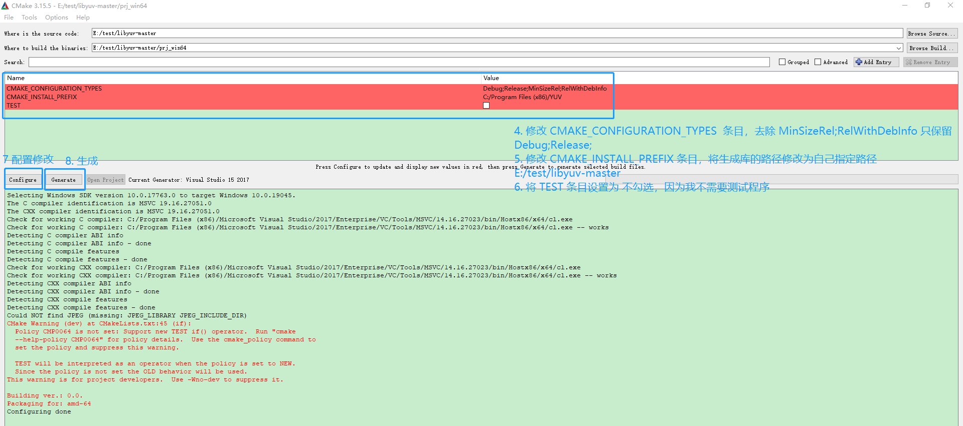 vs2017 编译64位的 libyuv-CSDN博客