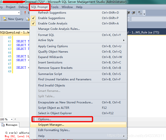 SQL Prompt快捷键整理(使用帮助)_sqlserver prompt快捷键-CSDN博客