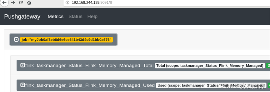 Flink Metrics监控 pushgateway搭建_flink pushgateway-CSDN博客