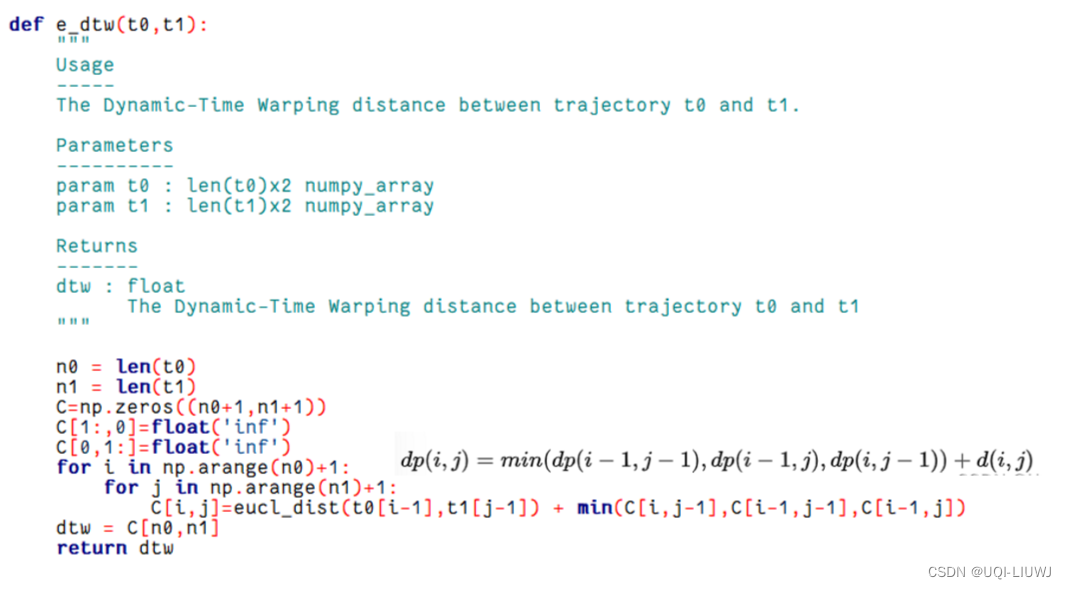 Trajdist 笔记 源代码解析（python部分）数学笔记 源代码 Csdn博客 
