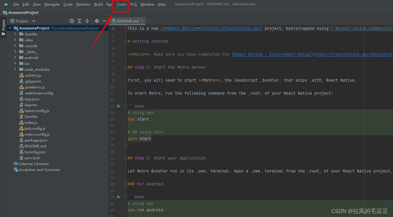 react-native 搭建windows开发环境及报错解决办法_react-native could not determine the dependencies -CSDN博客