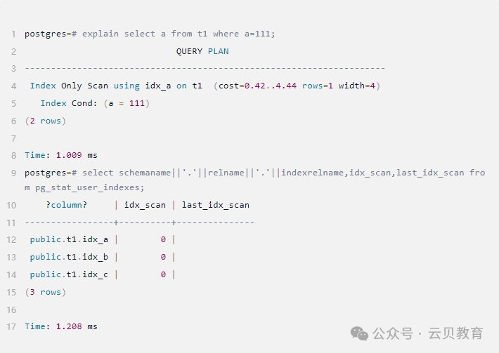 【YUNBEE云贝技术分享】如何定位postgreSQL数据库中未被使用过的索引_pg数据库查看使用率低的索引-CSDN博客