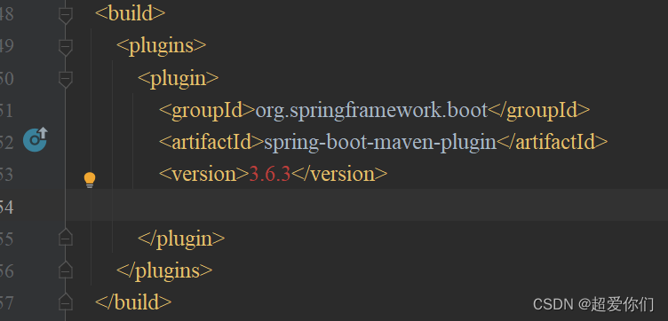 解决spring-boot框架下：Plugin ‘org.springframework.boot:spring-boot-maven-plugin，＜version＞标签中的内容报错 ...