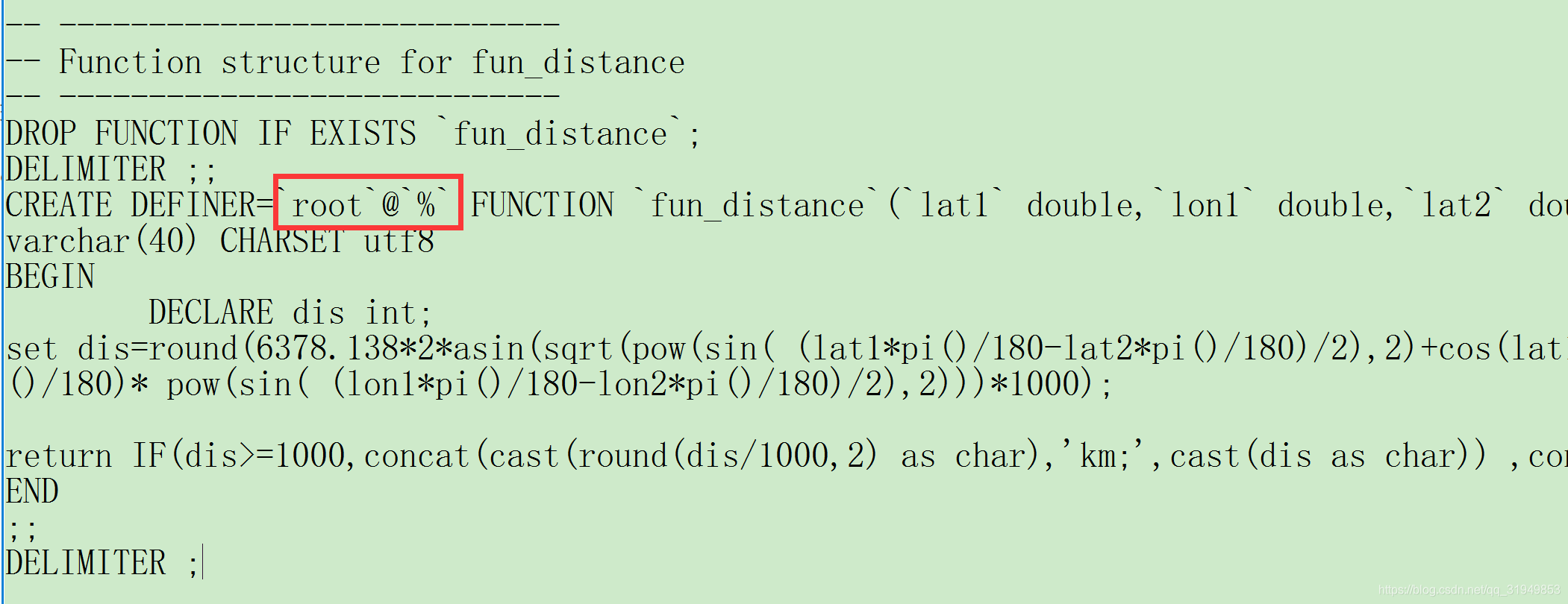 java.sql.SQLException: The user specified as a definer ('root'@'%') does not exist_tomact8.0 ...