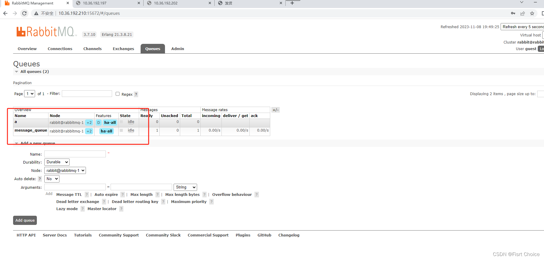 RabbitMQ集群的搭建与应用-CSDN博客