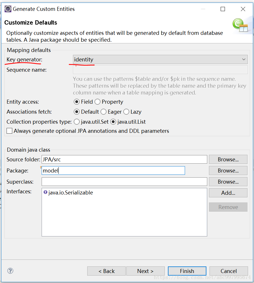 Eclipse使用JPA Tools反向生成带注解的实体类_eclipse jpatools 逆向生成实体类-CSDN博客