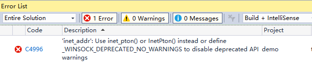 define _WINSOCK_DEPRECATED_NO_WARNINGS_define winsock deprecated-CSDN博客
