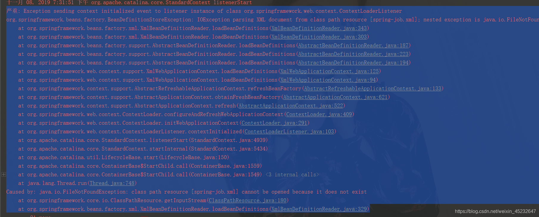 java.io.FileNotFoundException（webapp项目install无法将spring配置文件打包，找不到spring ...