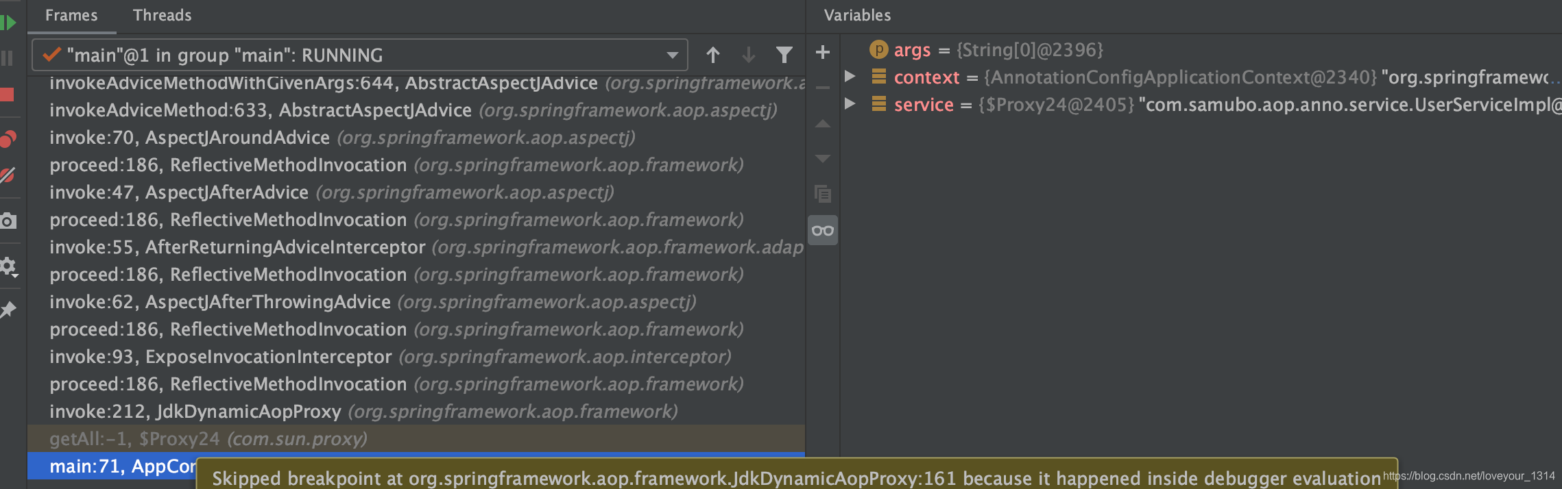 Skipped breakpoint at xx.xxxx.xxx because it happened inside debugger evaluation解决办法-CSDN博客